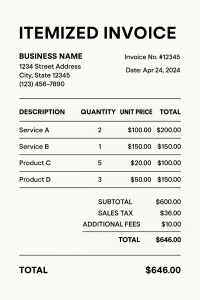Itemized Invoices: Definition, Examples, and Key Benefits