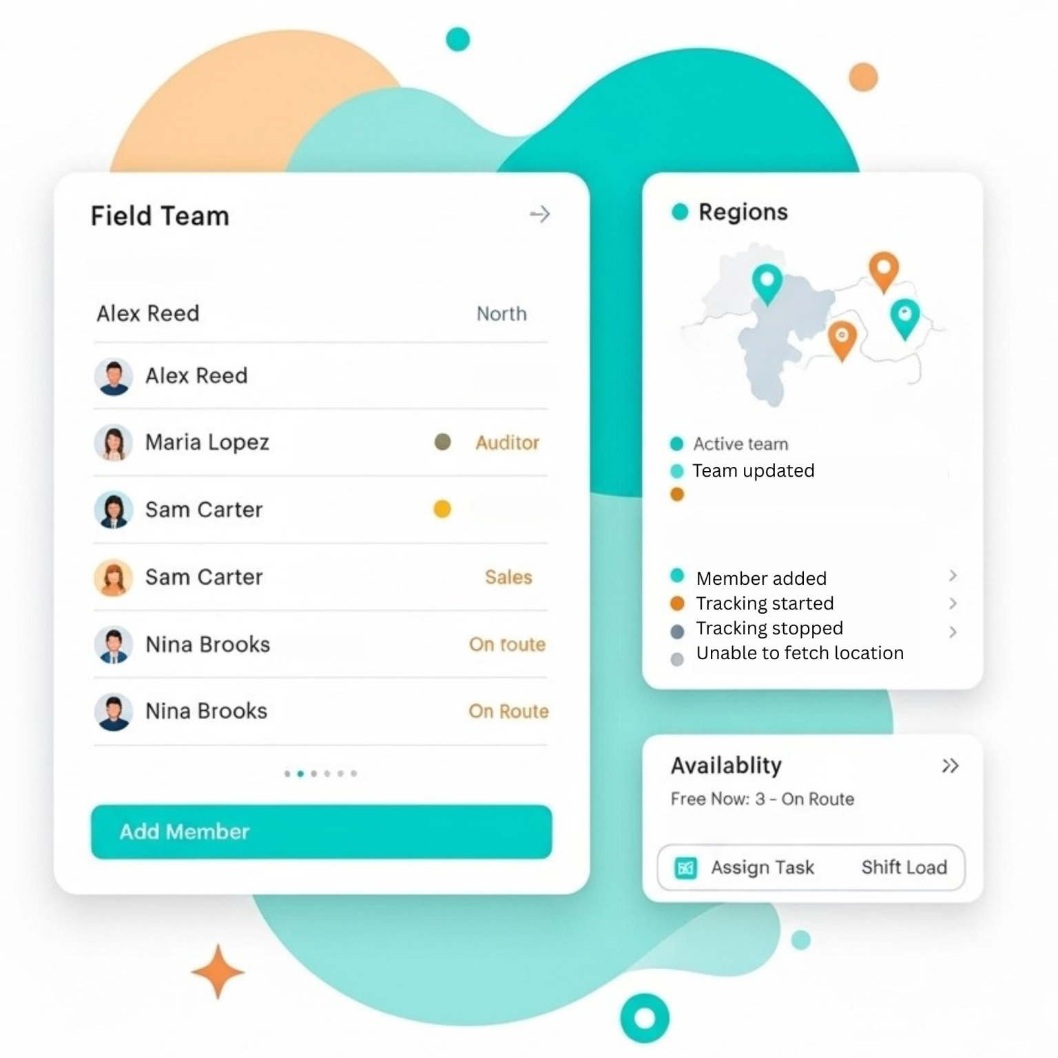 Team Management & Tracking Feature for Field Operations